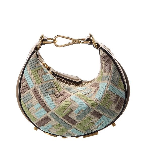 Fendi | Bags | Fendi Fendigraphy Nano Ff Canvas Bag Charm | Poshmark